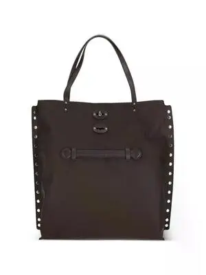 ZANELLATO Rivet Detail Tote - Brown