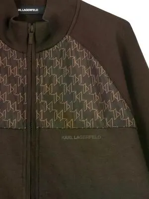 Karl Lagerfeld Logo-pattern Zip-up Jacket
