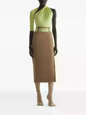 MUGLER Draped Loop T-shirt - Yellow