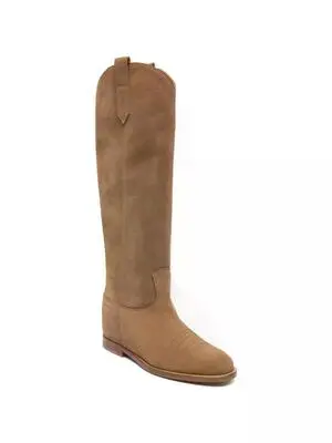 VIA ROMA 15 Round-toe Knee High Boots - Neutrals