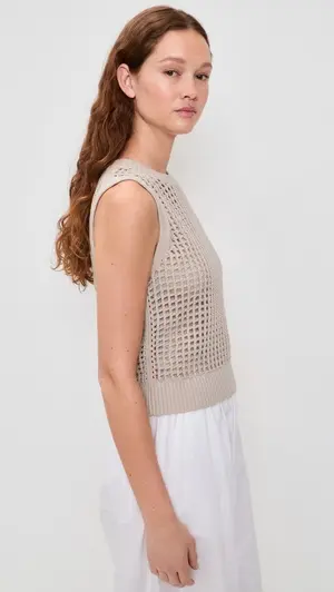 Splendid Camellia Sweater Tank Top - Fawn