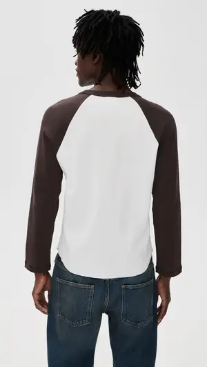 A.p.c. Raglan Long Sleeve Tee - Bld Beige/brown