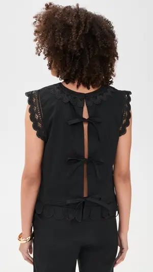 THE GARMENT Kirsten Ruffle Top - Black