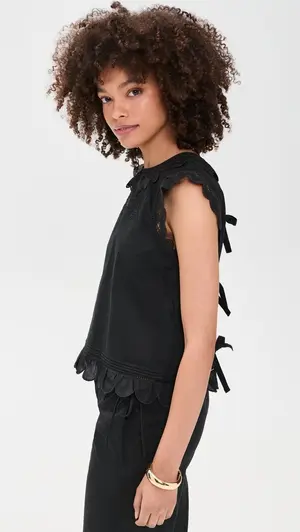 THE GARMENT Kirsten Ruffle Top - Black