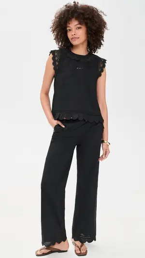 THE GARMENT Kirsten Ruffle Top - Black