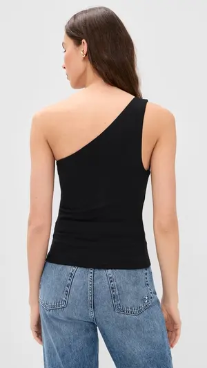 Good American Super Stretch Shoulder Tank - Black001