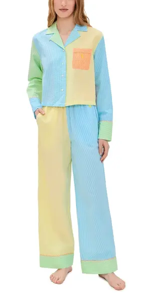 Polo Ralph Lauren Mixed Seersucker Pajama Set - Multicolor