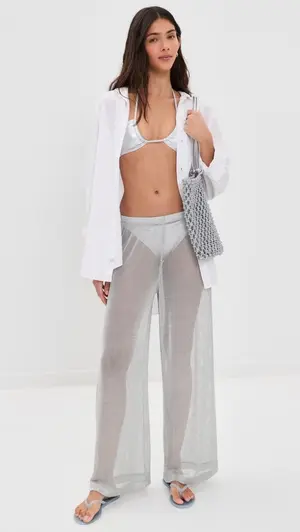 Staud Ali Metallic Pants