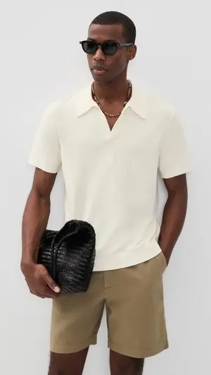 WAX LONDON Boucle Siena Polo - Ecru