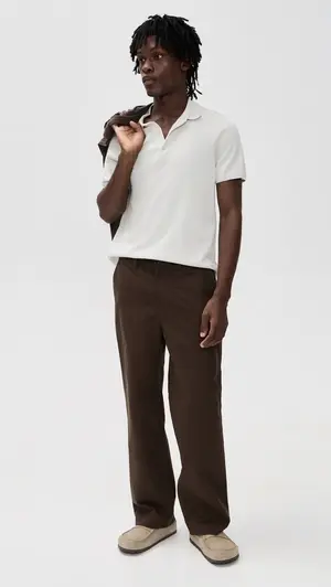 Reigning Champ Supima Knit Riviera Polo - Oyster