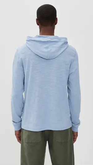 Faherty Brand Sunwashed Slub Hoodie - Blue Isle