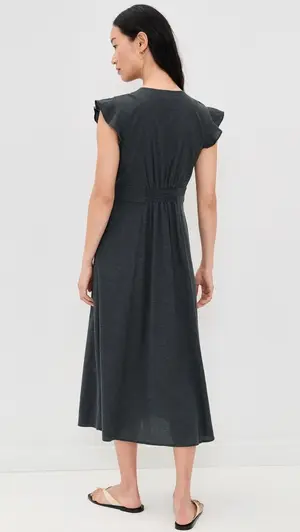 Marine Layer Camila Midi Dress - Black