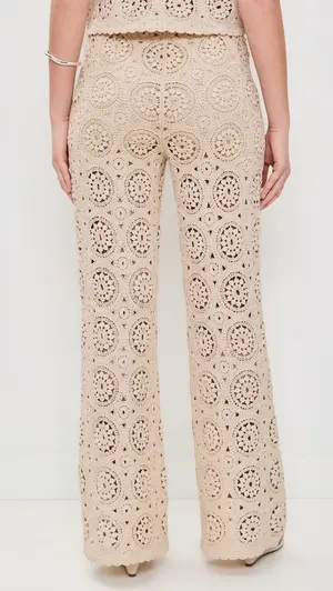 FRAME Crochet Wide Leg Pants