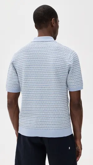 WAX LONDON Mini Geo Naples Knit Polo
