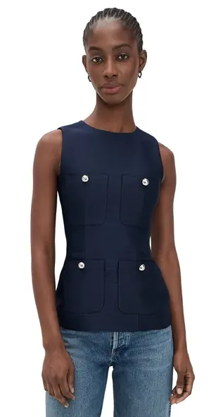 ALIGNE Sleeveless Top With Patch Pockets