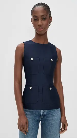 ALIGNE Sleeveless Top With Patch Pockets
