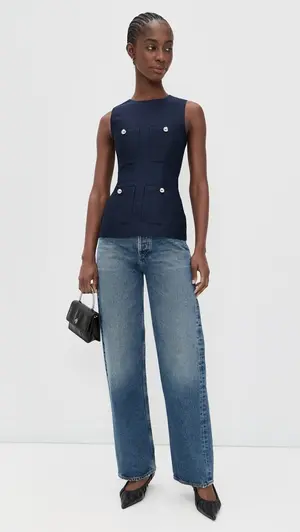 ALIGNE Sleeveless Top With Patch Pockets