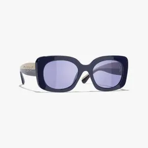 Chanel Square Frame Sunglasses - Dark Blue