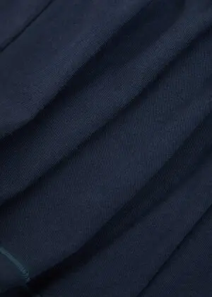 SKIMS Foldover Stretch-cotton Mini Skort - Navy
