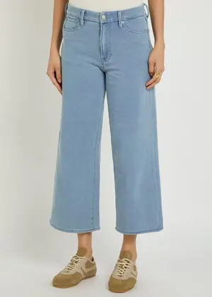 Good American Cropped Wide-leg Trousers