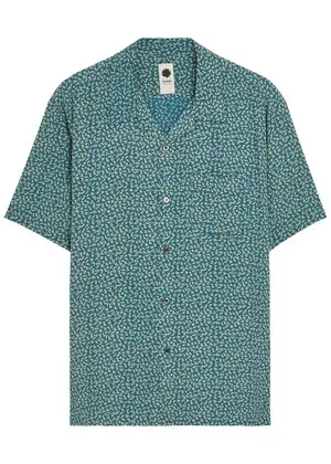 VOWELS Deer Printed Rayon Shirt