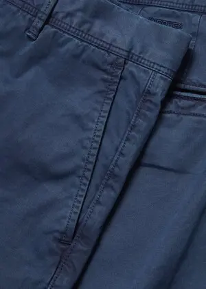 SLOWEAR Slim-leg Stretch-cotton Trousers - Navy