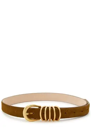 DEHANCHE Hollyhock Suede Belt - Brown