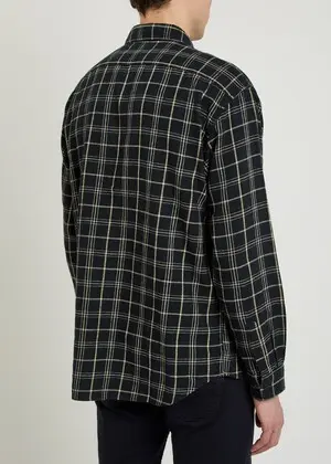 Nudie Jeans Checked Cotton And Linen-blend Shirt