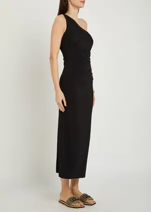 Max Mara One-shoulder Stretch-jersey Midi Dress