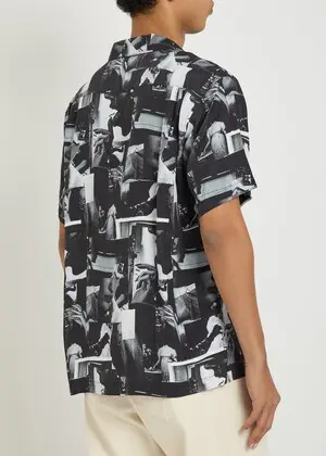VOWELS Printed Rayon Shirt