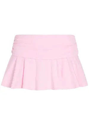 SKIMS Foldover Stretch-cotton Mini Skort - Pink