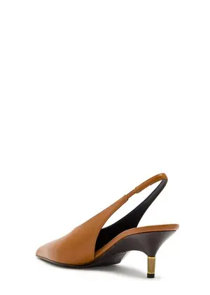 Khaite Bella 55 Slingback Pumps - Brown