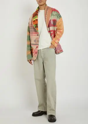 GALLERY DEPT. Logo-embroidered Patterned Cotton-blend Cardigan