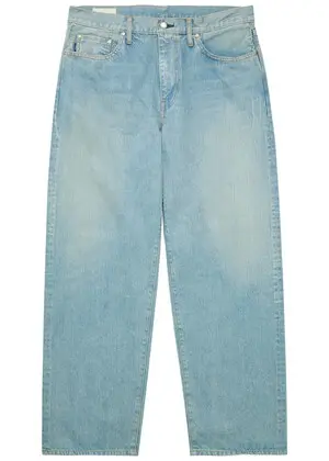 VOWELS Baggy Wide-leg Jeans - Light Blue