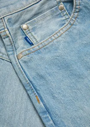VOWELS Baggy Wide-leg Jeans - Light Blue