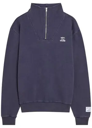 GALLERY DEPT. Logo Half-zip Cotton Sweatshirt - Navy