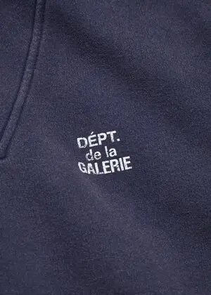 GALLERY DEPT. Logo Half-zip Cotton Sweatshirt - Navy