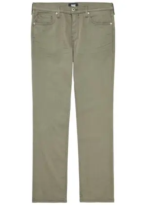 Paige Federal Slim Straight-leg Jeans In Natural Stone - Grey