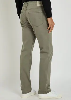 Paige Federal Slim Straight-leg Jeans In Natural Stone - Grey