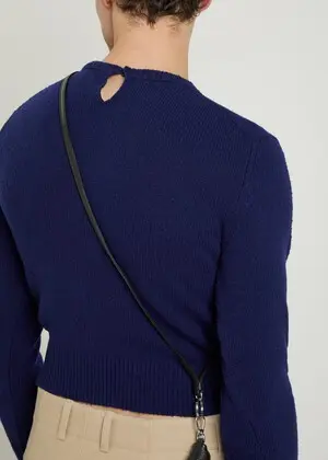 JIL SANDER 3/4 Sleeve Wool-blend Jumper - Blue