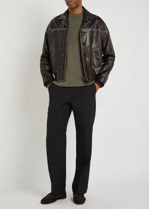 TOM FORD Logo-appliquéd Stretch-cotton T-shirt - Olive