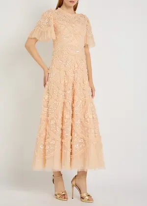 NEEDLE & THREAD Carmen Ruffled Tulle Gown