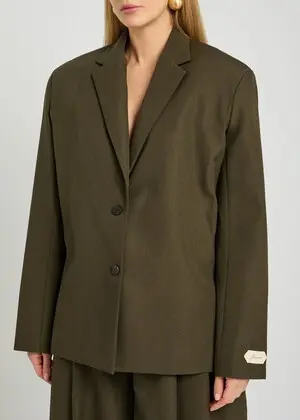 Jacquemus La Veste Carree Wool Blazer - Khaki