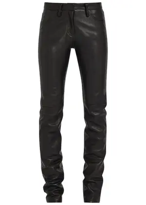 AARON ESH Slim-leg Leather Trousers