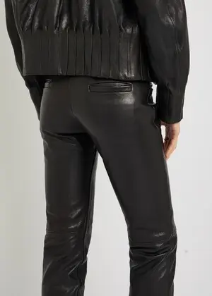 AARON ESH Slim-leg Leather Trousers
