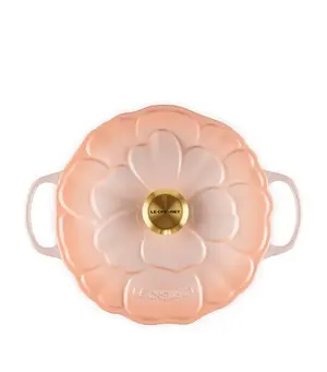 LE CREUSET Cast Iron Petal Casserole Dish - Orange