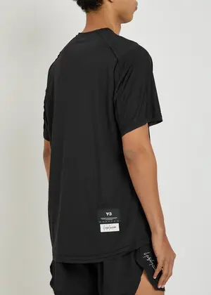 Y3 Logo-appliquéd Jersey Running T-shirt
