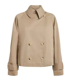 JOSEPH Cotton Cropped Zago Trench Coat