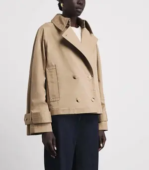 JOSEPH Cotton Cropped Zago Trench Coat