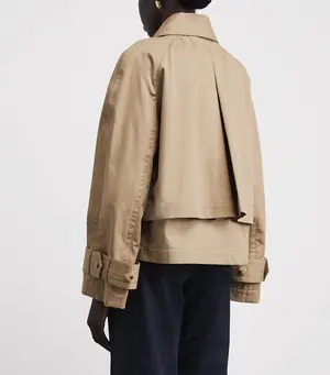 JOSEPH Cotton Cropped Zago Trench Coat